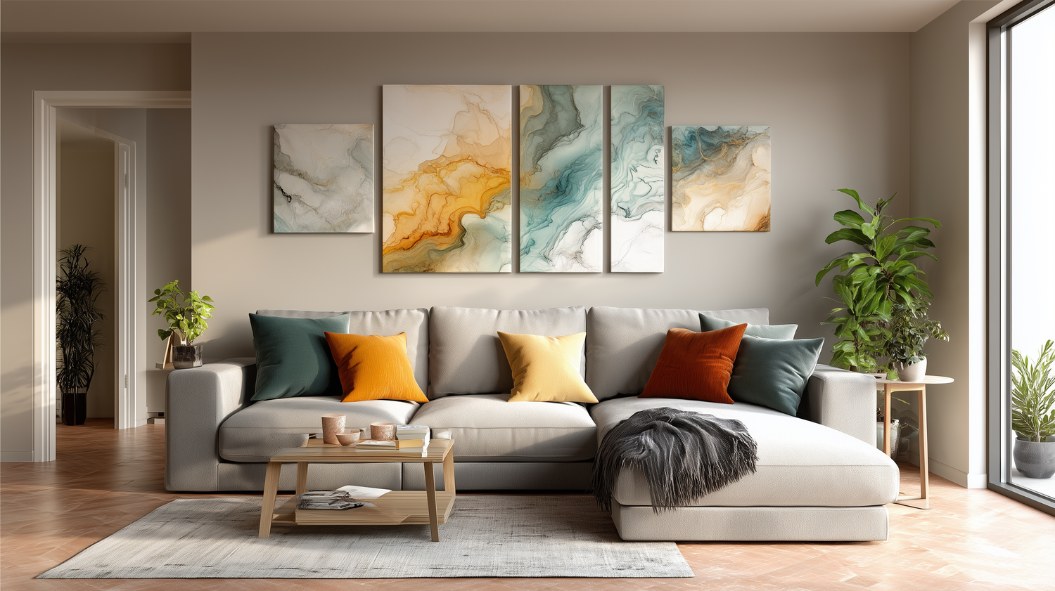 How to Hang Canvas Wall Art | Size & Placement Guide 2025 – Noosh Decor